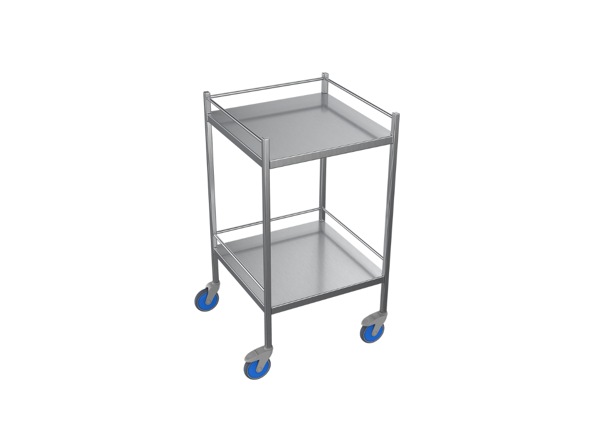 Nimble Instrument Trolley 490x490x970mm with Rails - NIMIT1000 – HospEquip