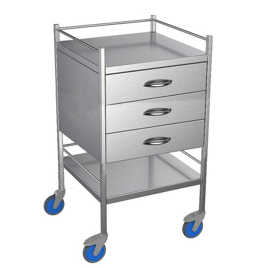 Nimble Instrument Trolley 490x490x970mm 3 Drawer – HospEquip