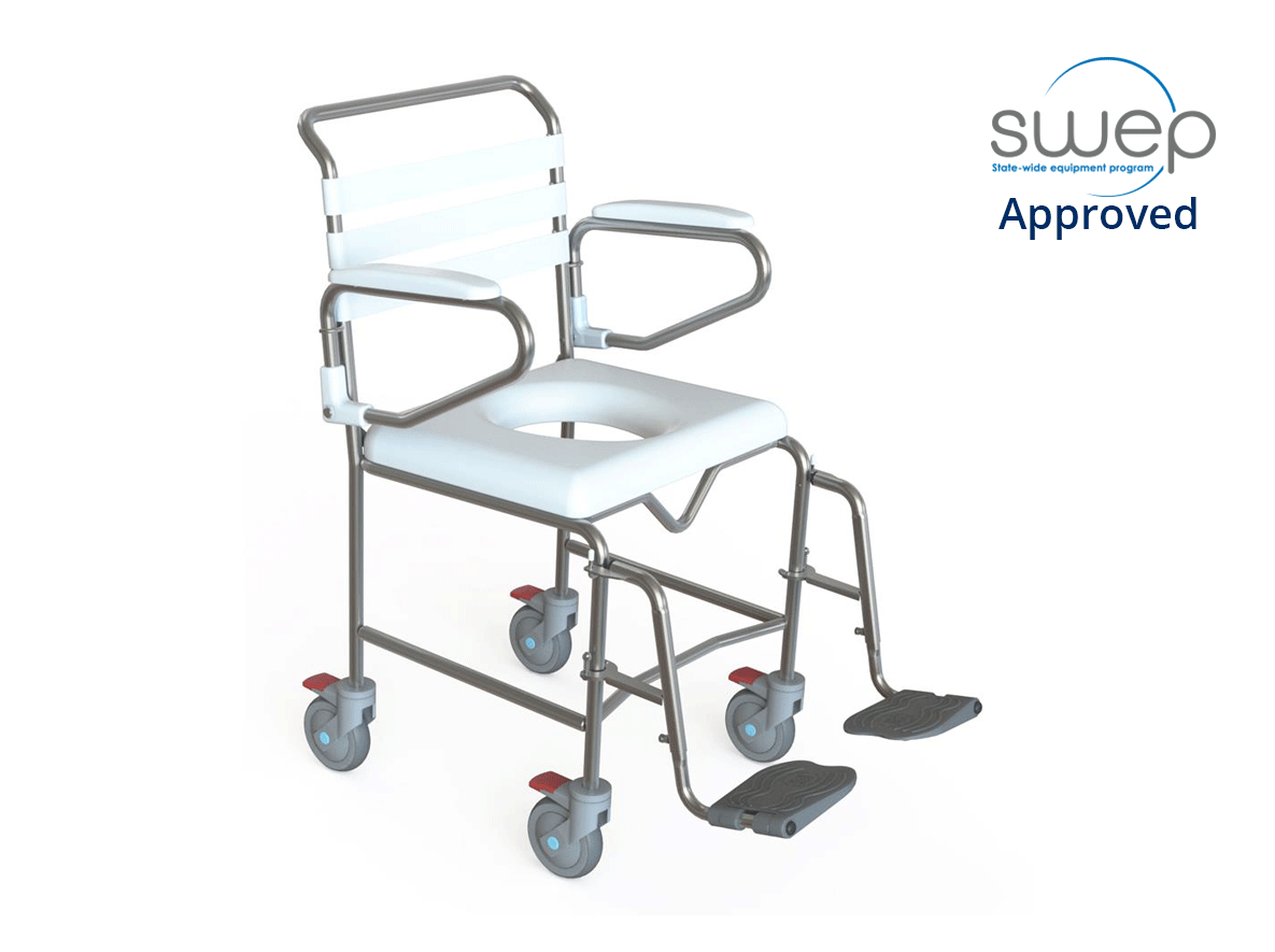 Shower Commode Transit Stainless Steel – HospEquip