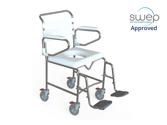 Shower Commode Transit Stainless Steel – HospEquip