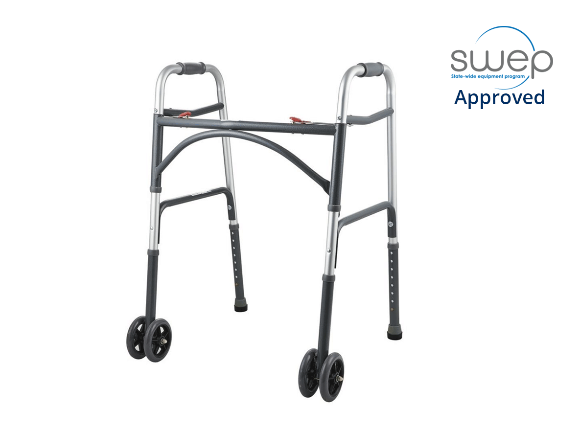 Heavy Duty Walker with Wheels – HospEquip